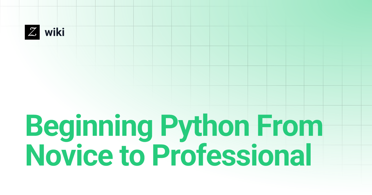 Beginning Python From Novice to Professional | wiki